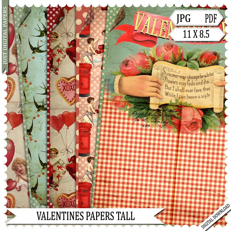 Retro Digital Papers - Etsy