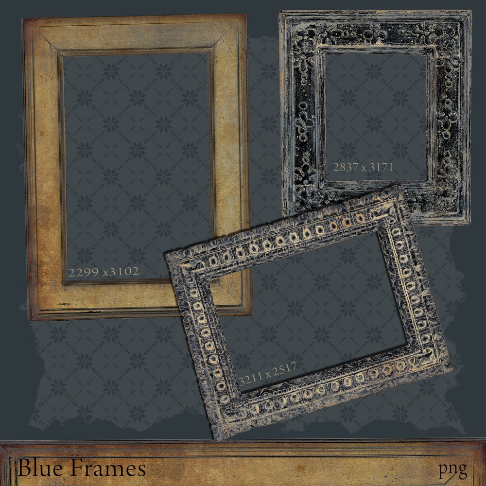 Blue Frames, Digital Frames, Beach Frames, Scrapbook Frames ...