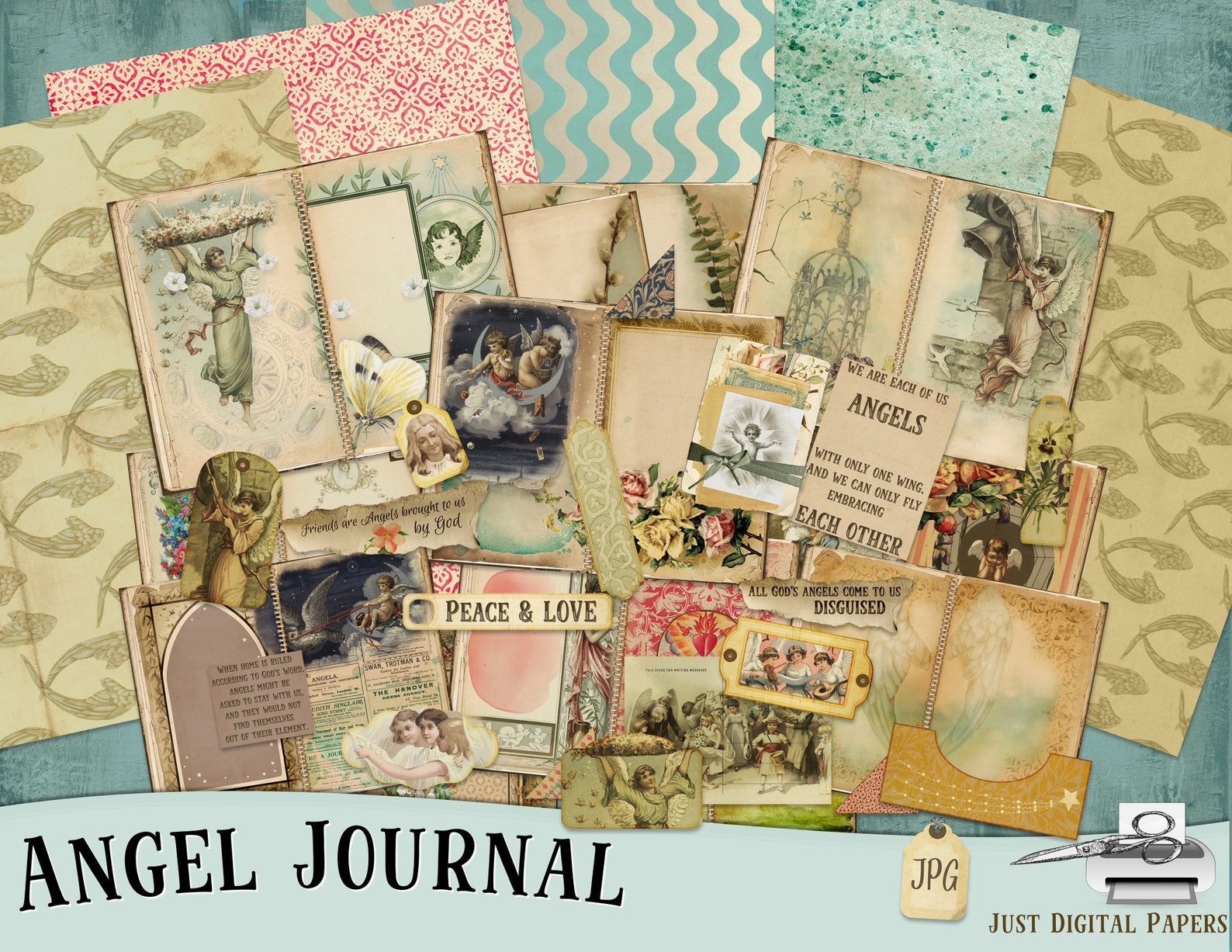 Angel Journal Celestial Journal Memory Journal Christian - Etsy Australia