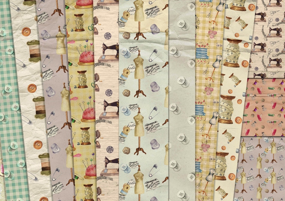 Sewing Papers, Craft Papers, Sew Papers, Machine Paper, Digital Paper ...