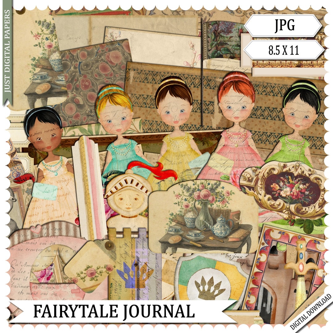 Fairytale Journal, Fairy Printable, Scrapbook, Ephemera, Printable ...