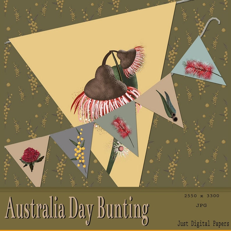 Celebrate, Australia, Bunting, Printable , Australia Decor, Party ...
