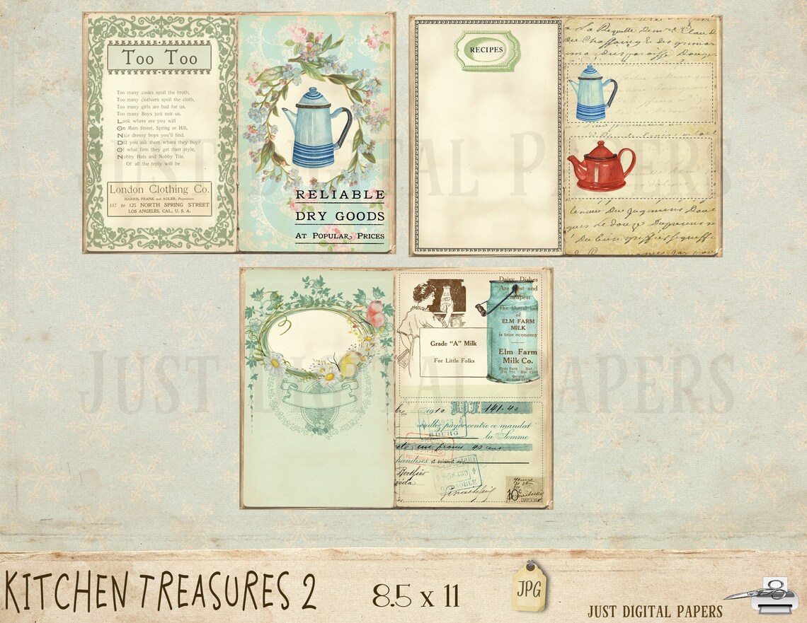 Kitchen Journal Printable Instant Download Cooking Journal - Etsy