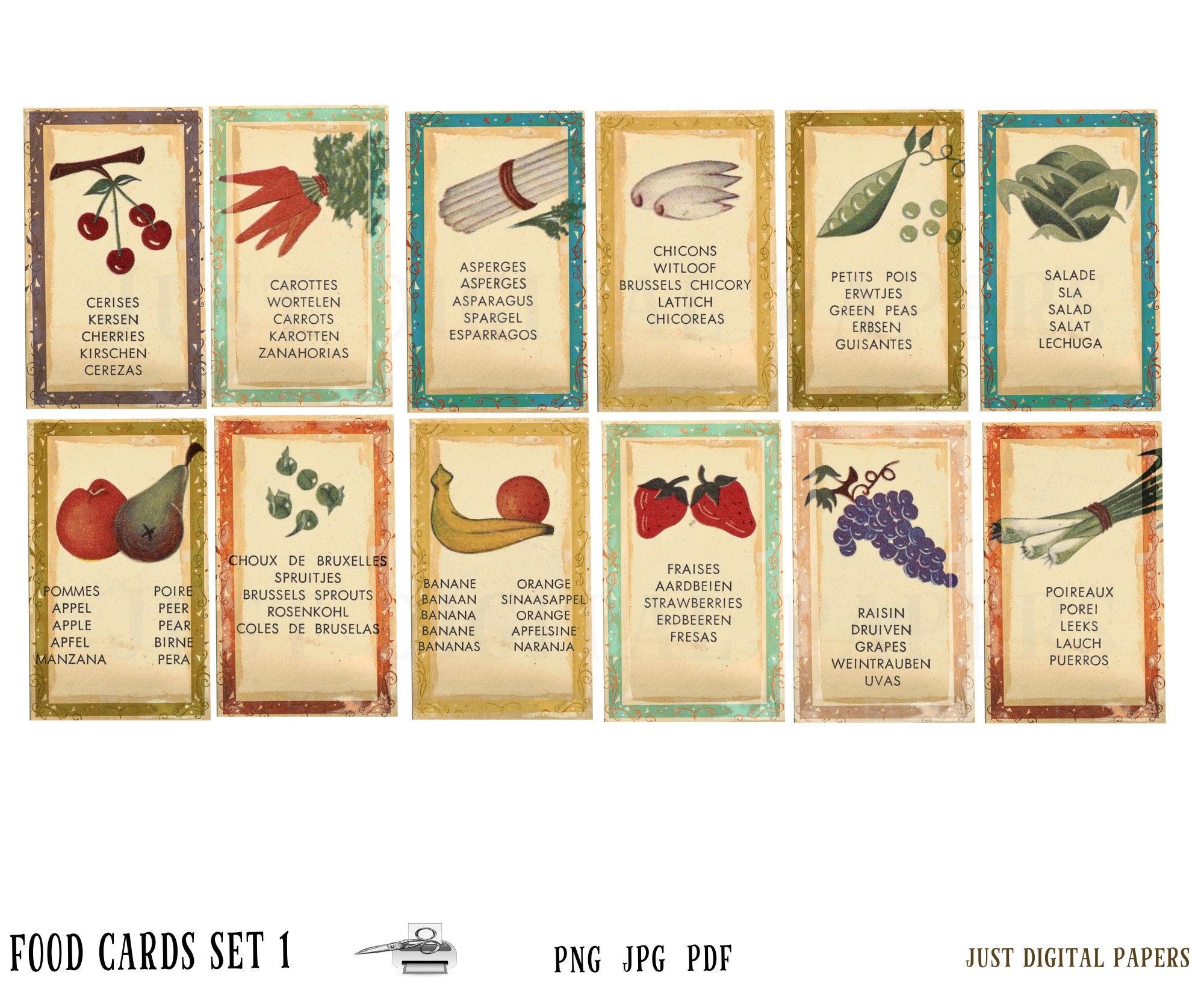 Food Cards, Food Labels, Recipe Journal, Kitchen Journal, Kitchen ...