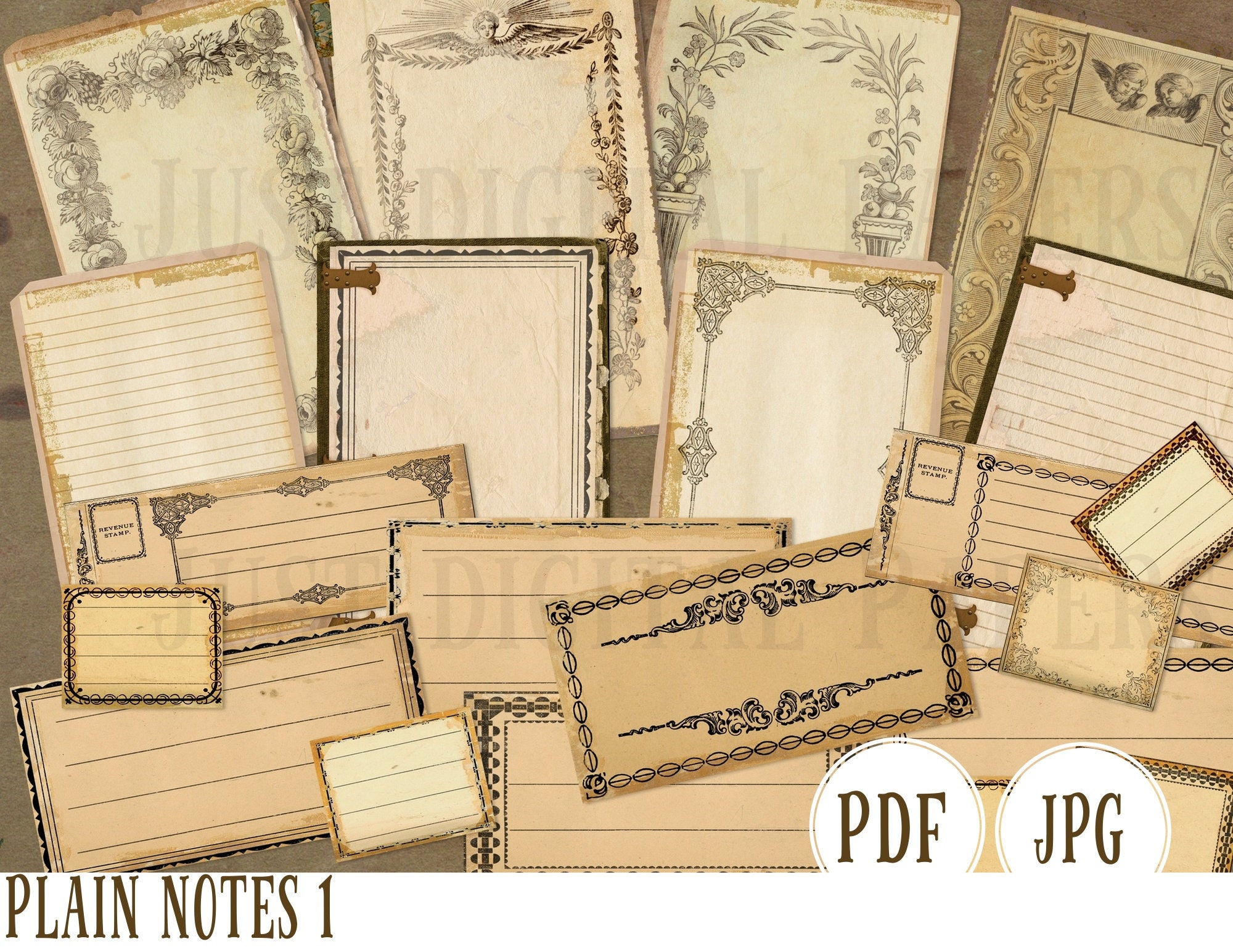 Plain Journal, Plain Labels, Blank Paper, Blank, Vintage,digital ...