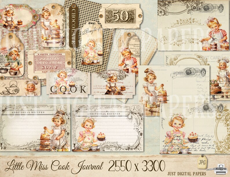 Girl Kitchen Journal, Recipe Journal, My Kitchen Journal, Kitchen Retro ...