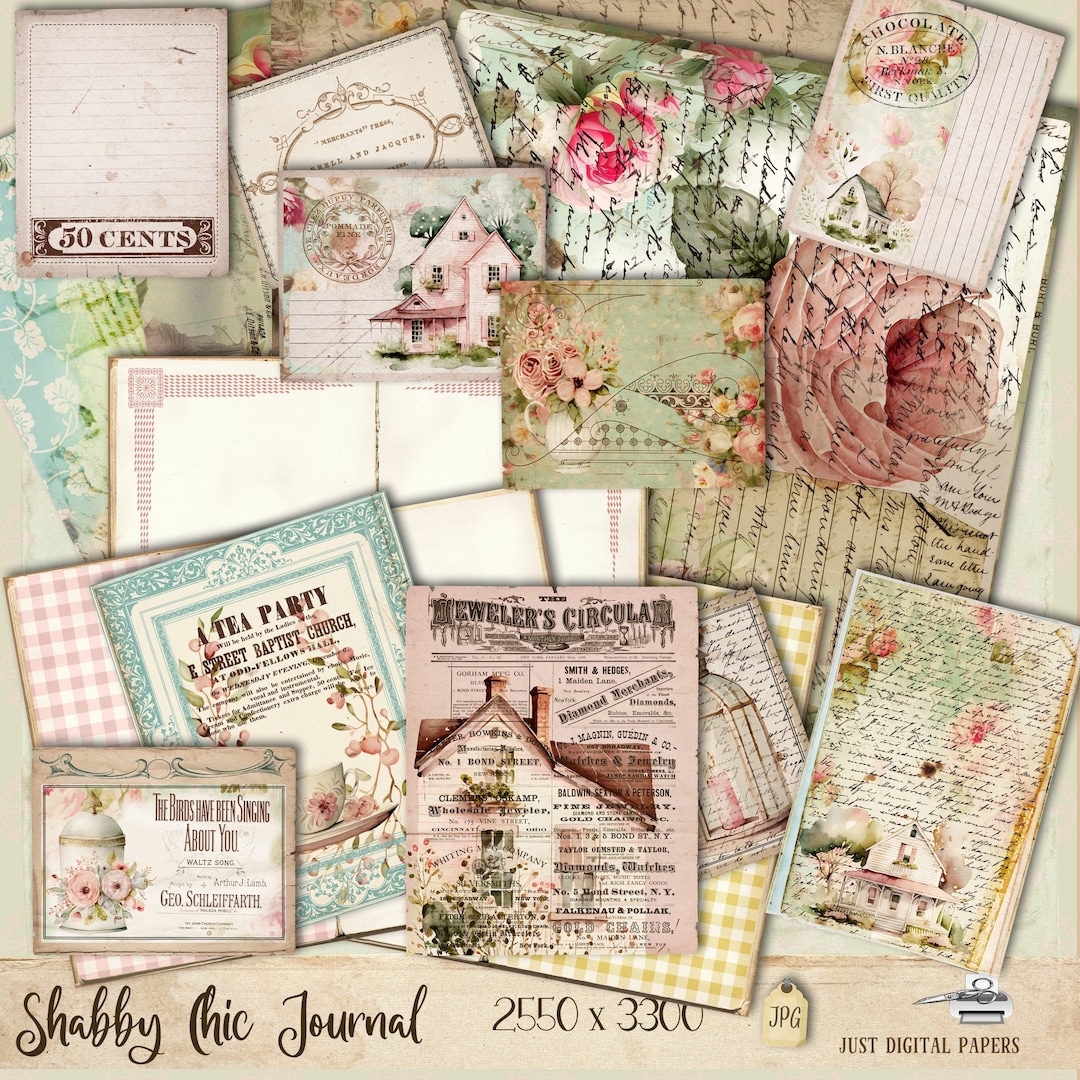 Shabby Chic Journal, House Journal, Country, Pretty Journal, Pink ...
