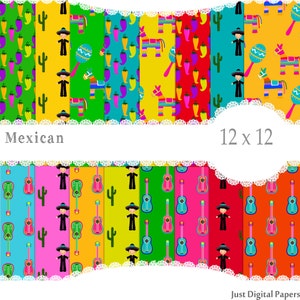 Mexico Paper, Mexican Paper, Fiesta Paper, Party Paper, Mexican Bunting ...