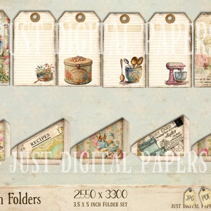 Tabbed Journal, Kitchen Tabbed Folder, Printable, Instant Download ...