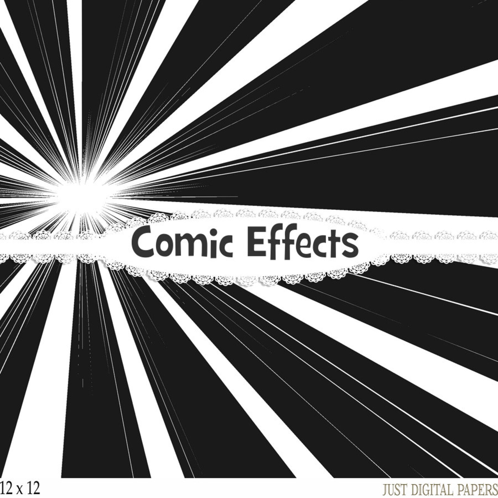 Comic Book Papers Cartoon Papers Dot Papers Black and White - Etsy