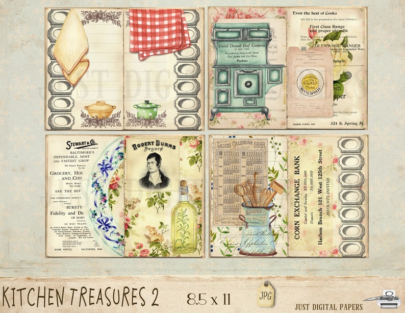 Kitchen Journal Printable Instant Download Cooking Journal - Etsy