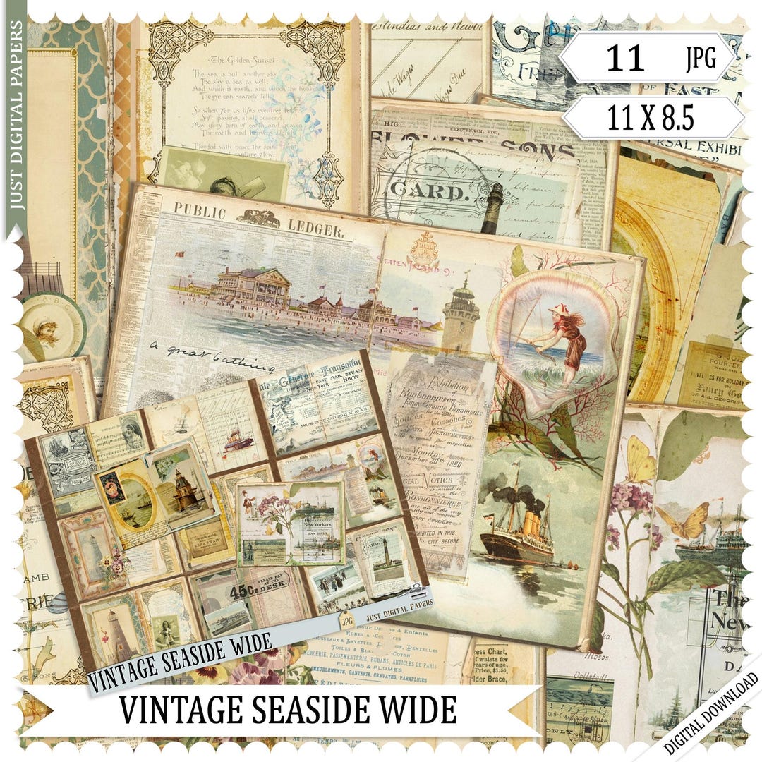 Vintage Nautical Ephemera: Sea Journal Pages (digital Download) - Etsy