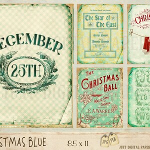 Blue Christmas, Papers, Journal, Christmas Scrapbook, Papers, Christmas ...