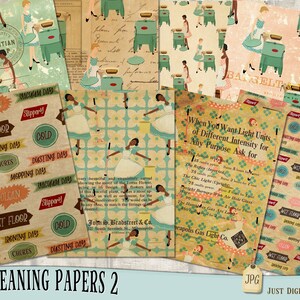 Housework Papers, Grunge Journal, Cleaning Scrapbook, Papers, Chores ...
