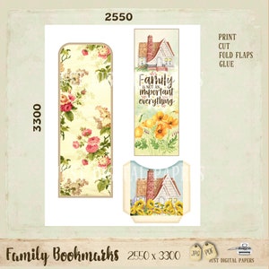 Printable Bookmarks, Family Sentiments, Houses, Printable, Folder ...
