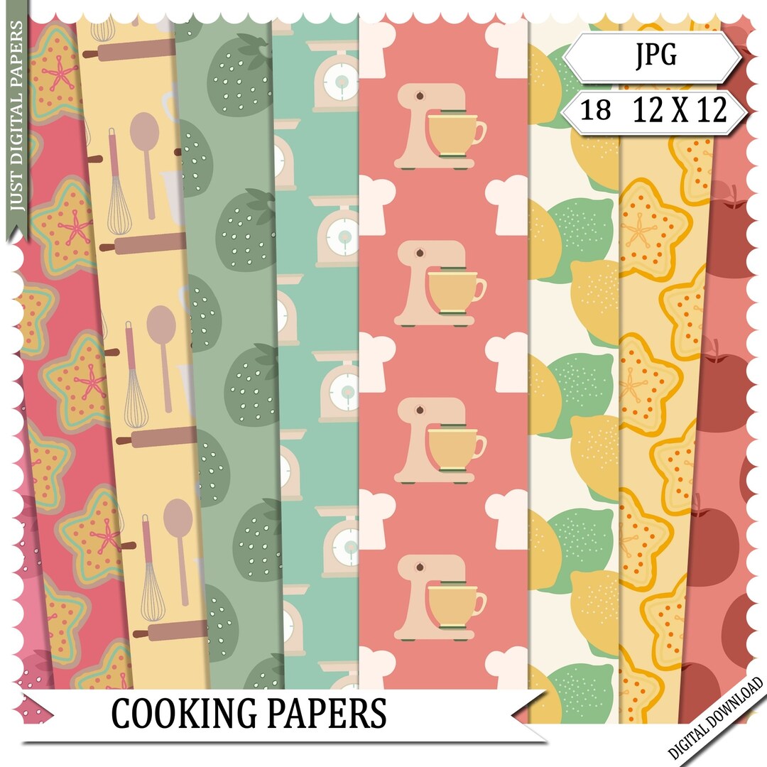 Cooking Papers, Baking Papers, Food Papers, Fruit Paper, Digital Paper ...