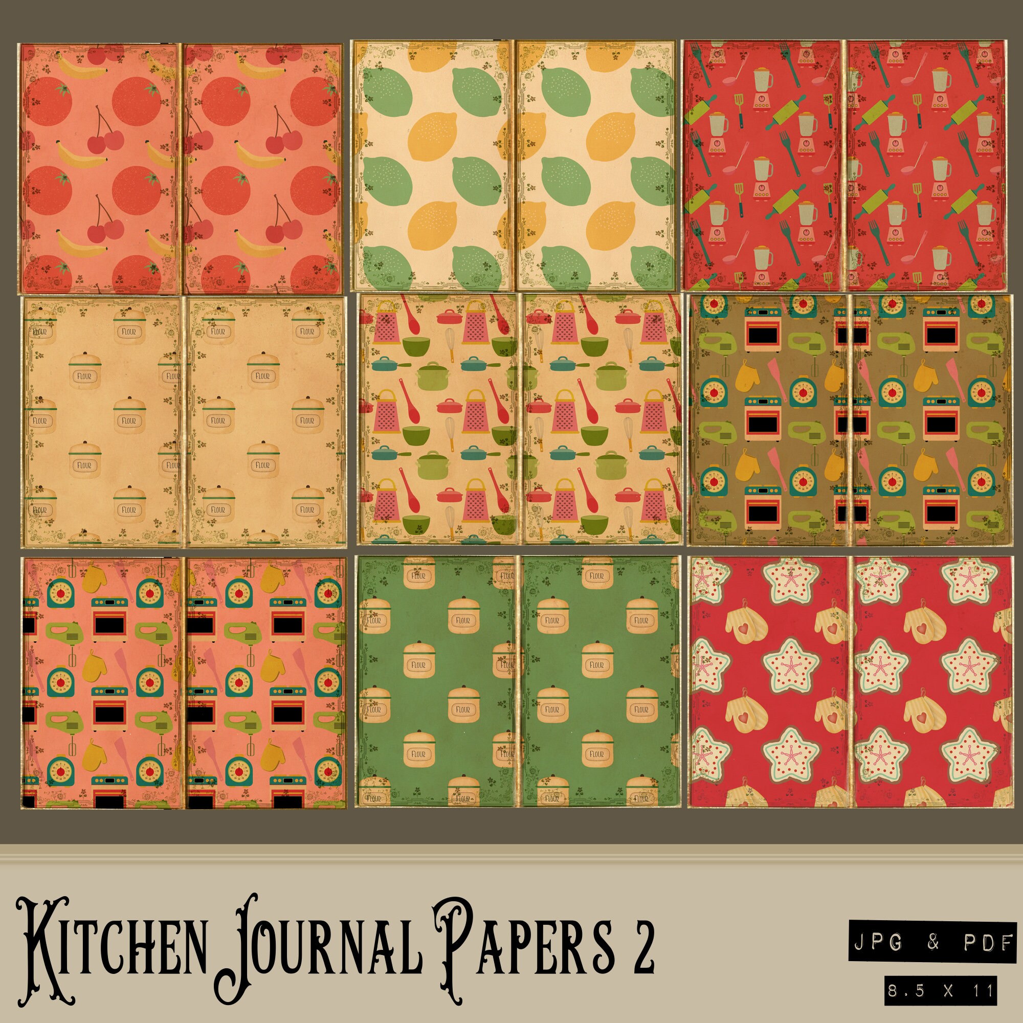 Kitchen Papers Journal Papers Cooking Papers Ephemera - Etsy Australia