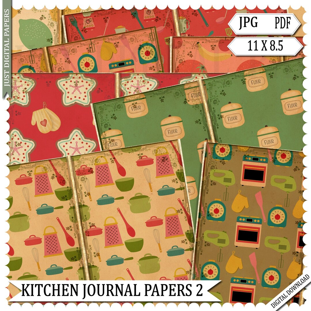 Kitchen Papers, Journal Papers, Cooking Papers, Ephemera, Instant ...