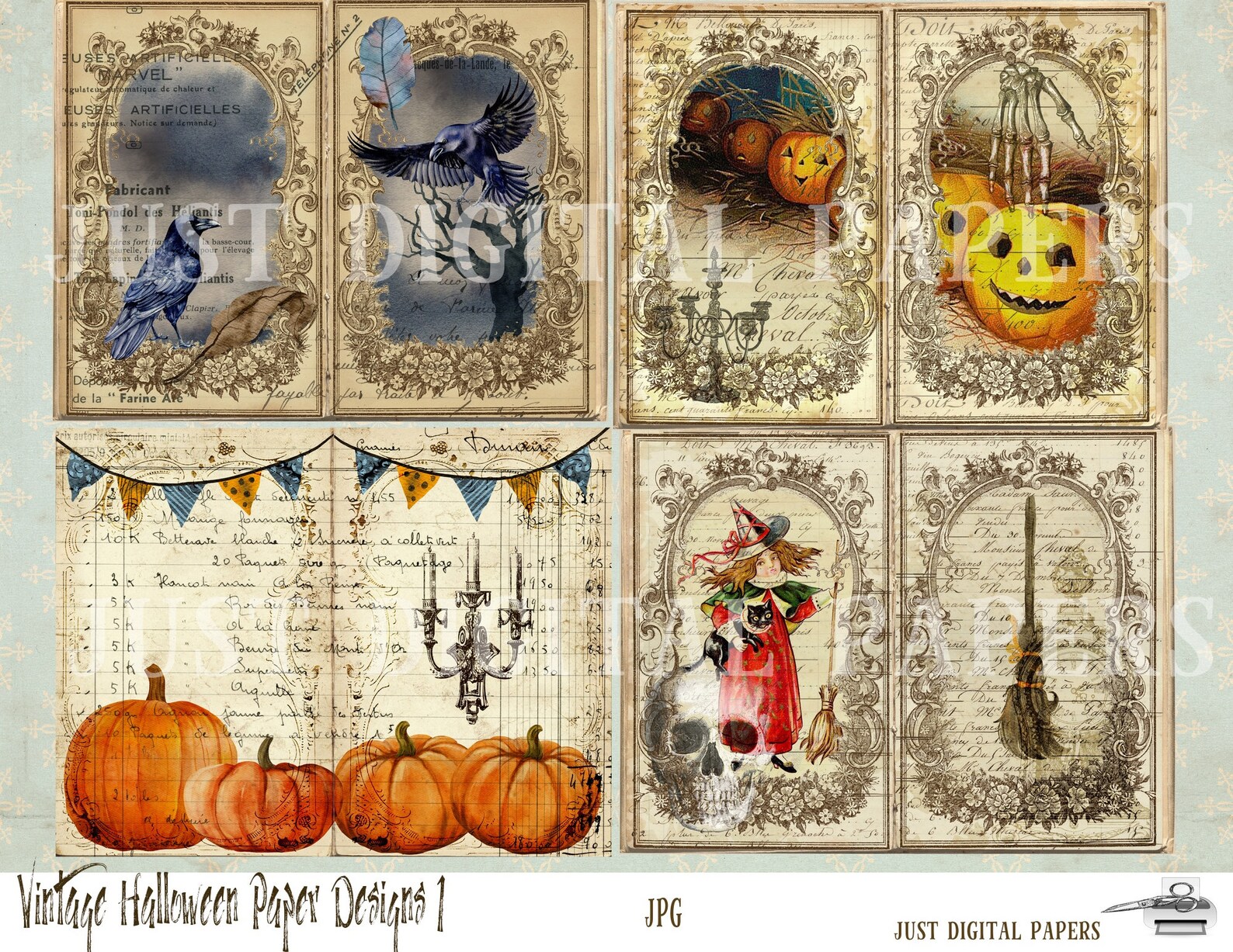 Halloween Journal, Halloween, Papers, Halloween Scrapbook, Papers ...