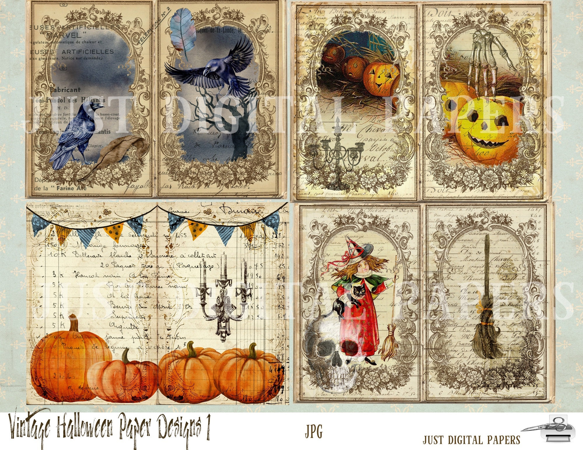 Halloween Journal, Halloween, Papers, Halloween Scrapbook, Papers ...