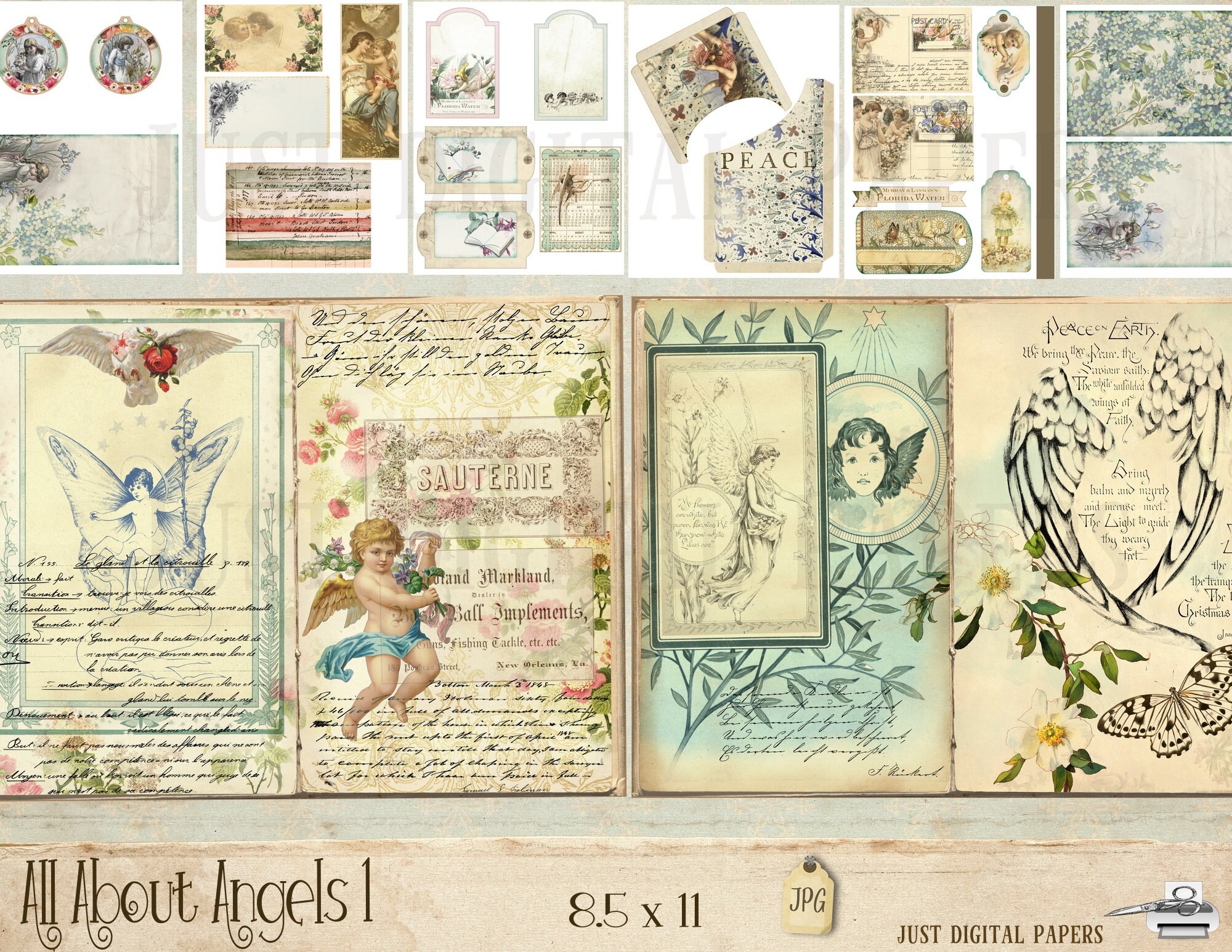 Angel Journal, Celestial Journal, Heaven Journal, Christian Scrapbook ...