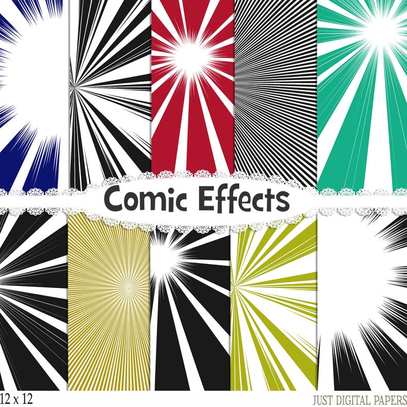 Comic Book Papers Cartoon Papers Dot Papers Black and White - Etsy