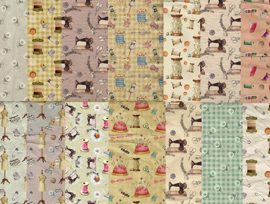 Sewing Papers, Craft Papers, Sew Papers, Machine Paper, Digital Paper ...