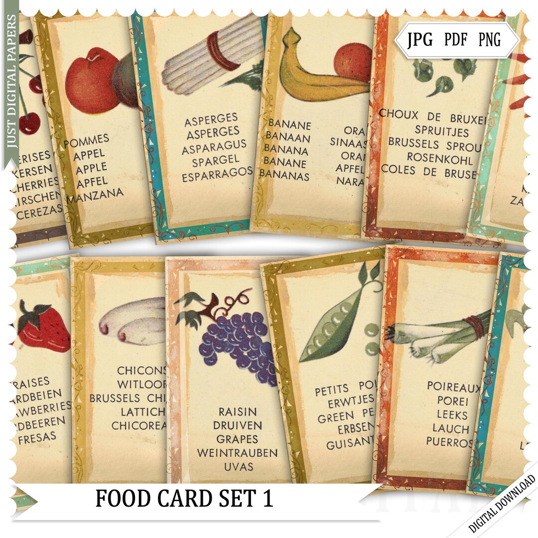 Food Cards, Food Labels, Recipe Journal, Kitchen Journal, Kitchen ...