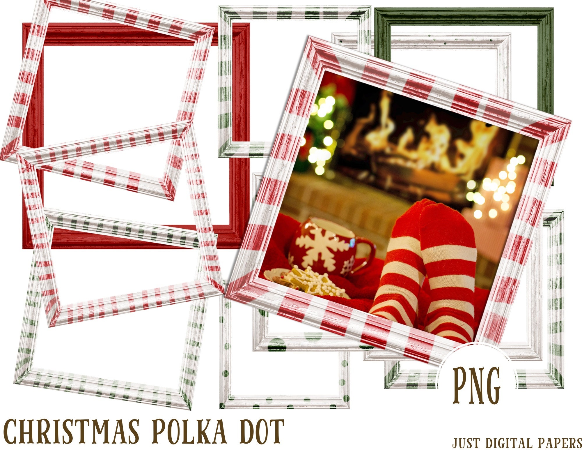 Christmas Polka Dot Border