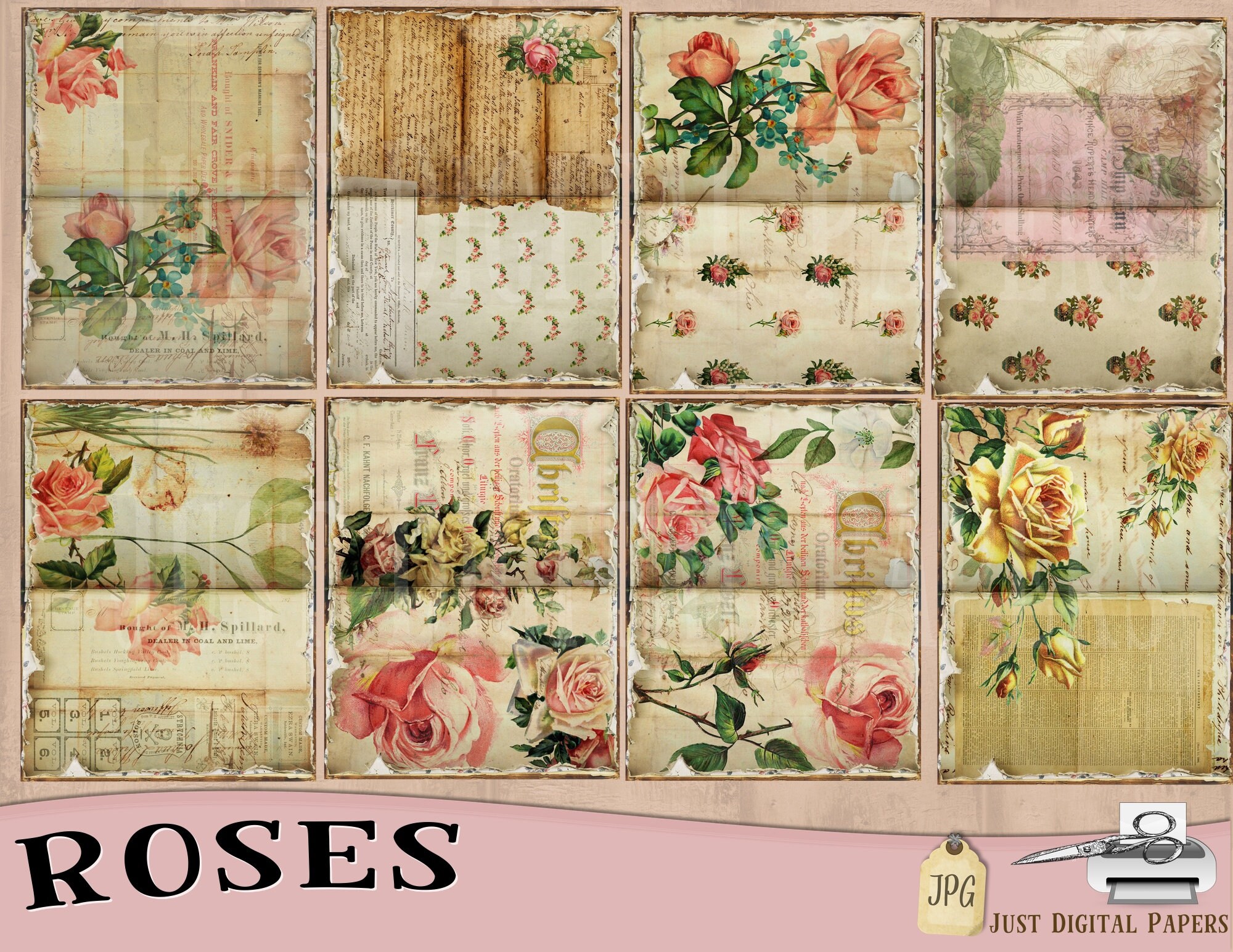 Rose Journal Flower Journal Garden Journal Romance | Etsy