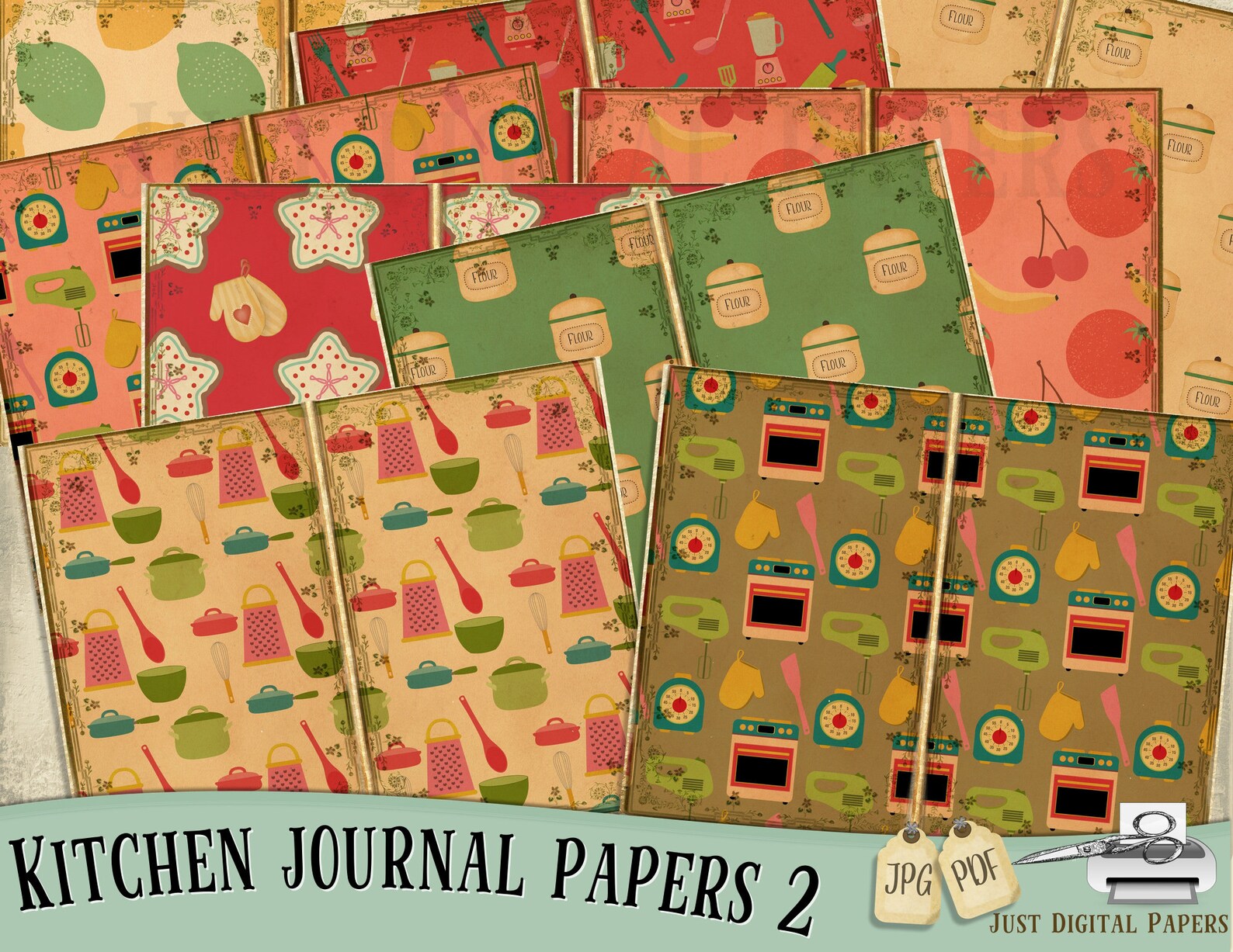 Kitchen Papers Journal Papers Cooking Papers Ephemera | Etsy