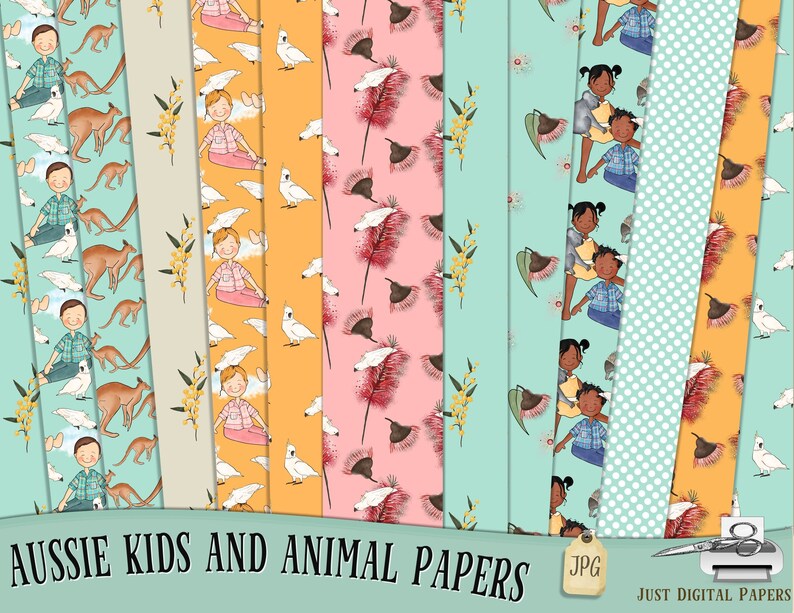 Australian Papers, Aussie Kids Papers, Aussie Animal Papers, Printable ...