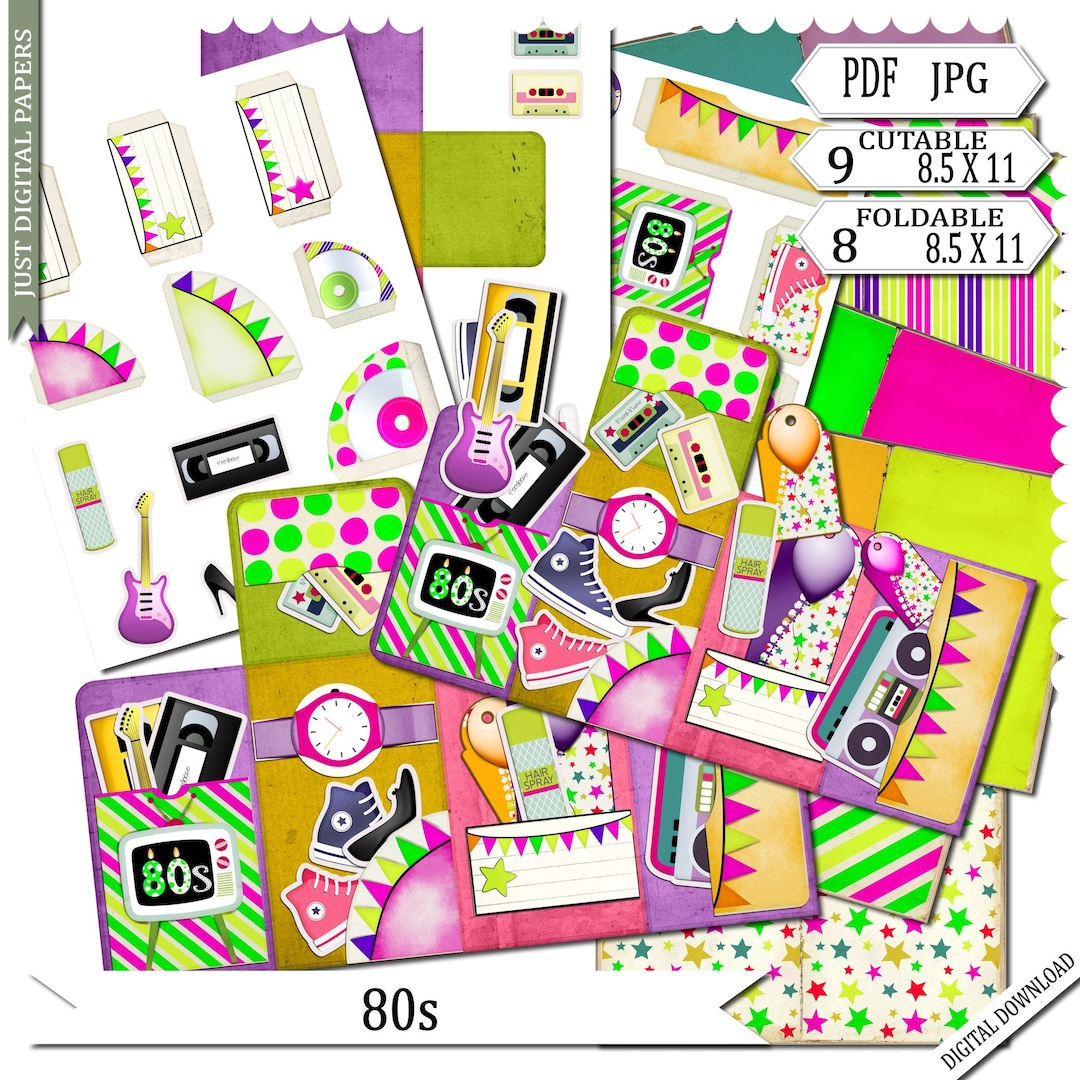 80s Journal, 1980, Birthday Journal, 80s Folder Printable, 80s Ephemera ...