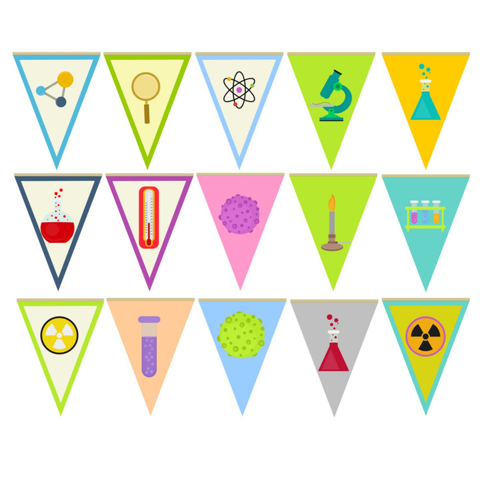 Science Lab Bunting: Printable Experiment Decorations (digital Download ...