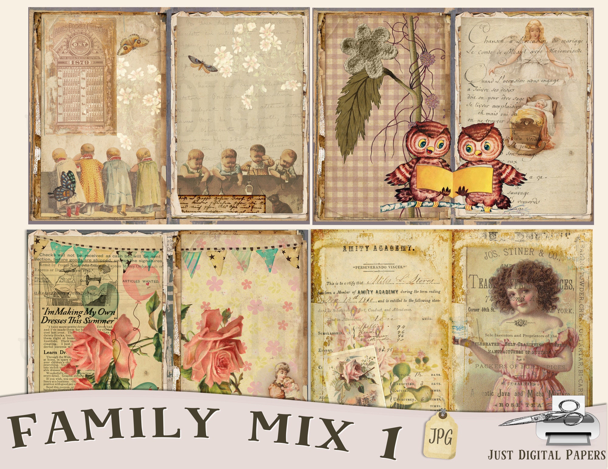 Family Journal Baby Printable Scrapbookephemera Printable - Etsy