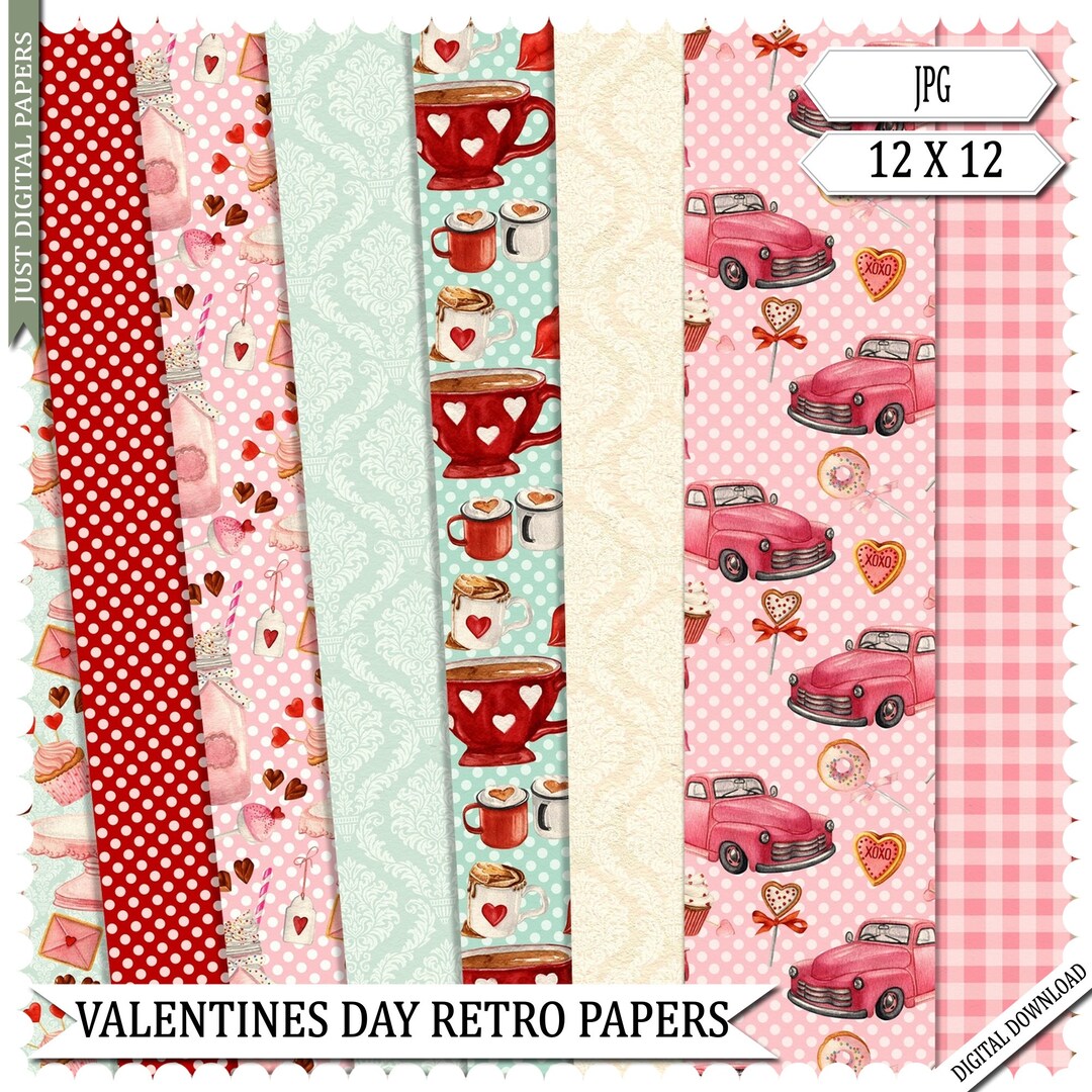 Valentines Papers, Red Papers, Love Papers, Romance Papers, Love Heart ...