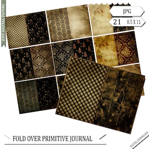 Primitive Journal, Printable, Instant Download, Grunge Journal, Vintage ...