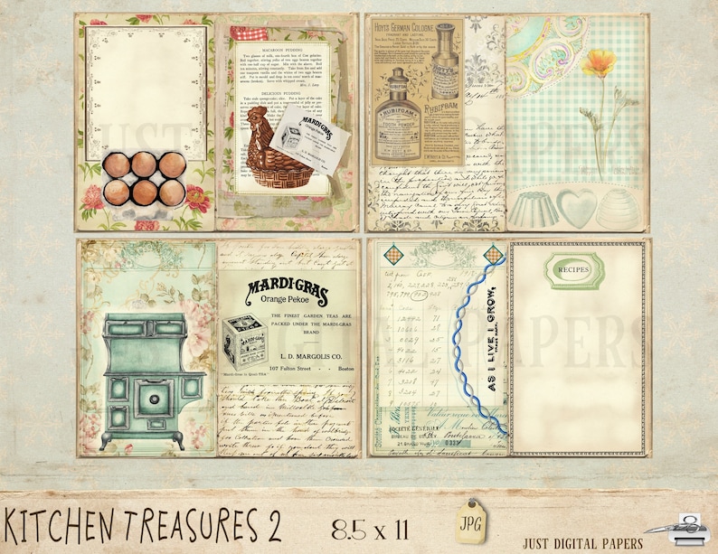 Kitchen Journal Printable Instant Download Cooking Journal - Etsy