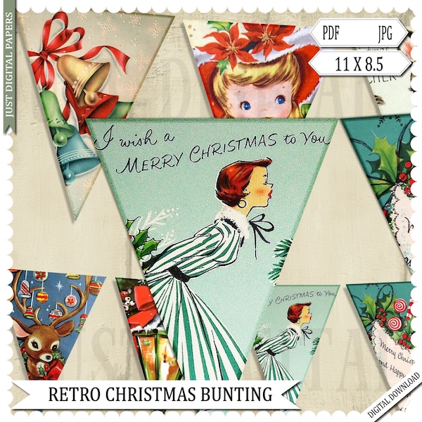 Christmas Bunting - Etsy