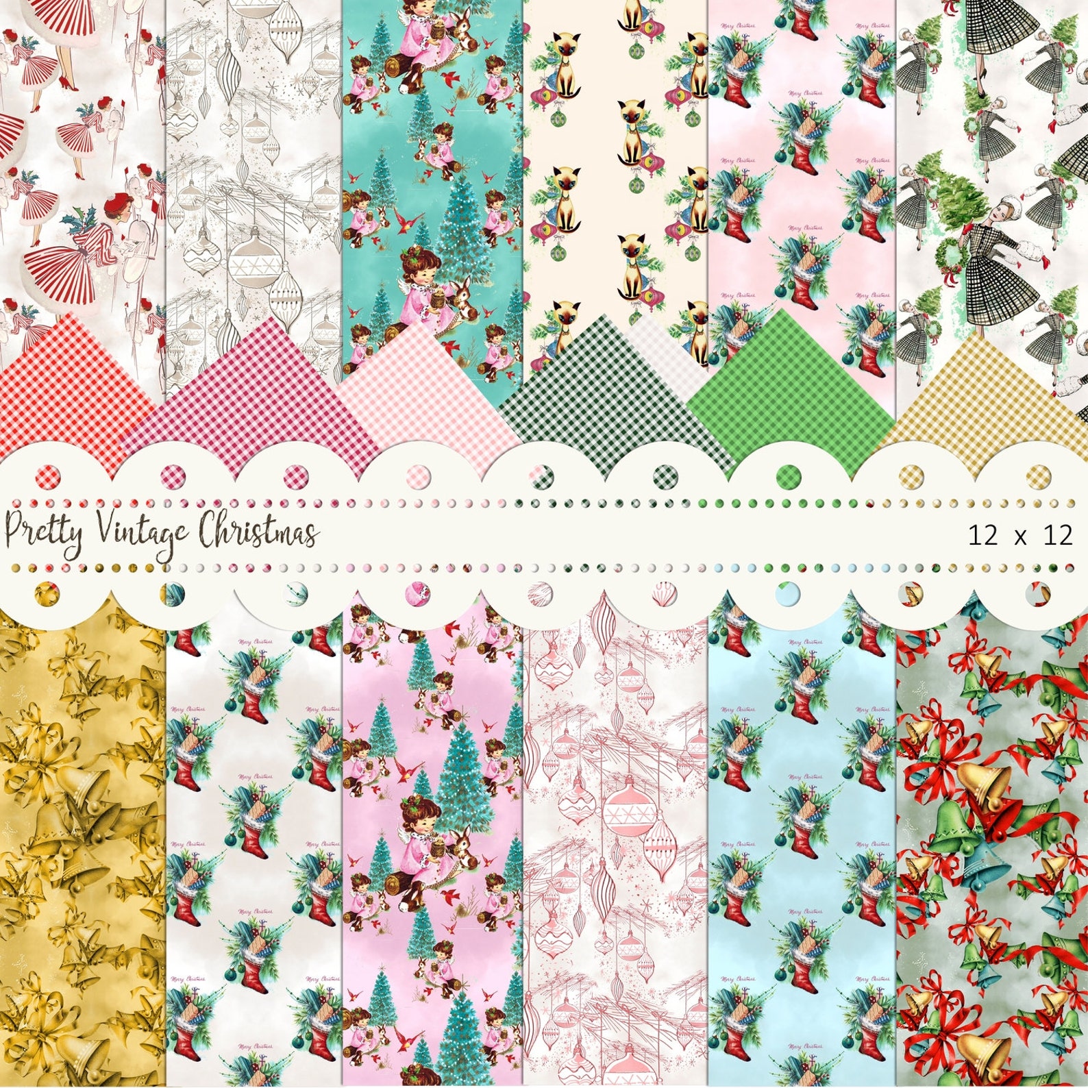 Vintage Christmaspapers Retro Christmas Papers Christmas - Etsy