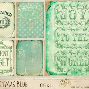 Blue Christmas, Papers, Journal, Christmas Scrapbook, Papers, Christmas ...