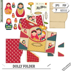Doll Folder, Printable, Matryoshka Dolls, Cut Out, Craft, Journal ...