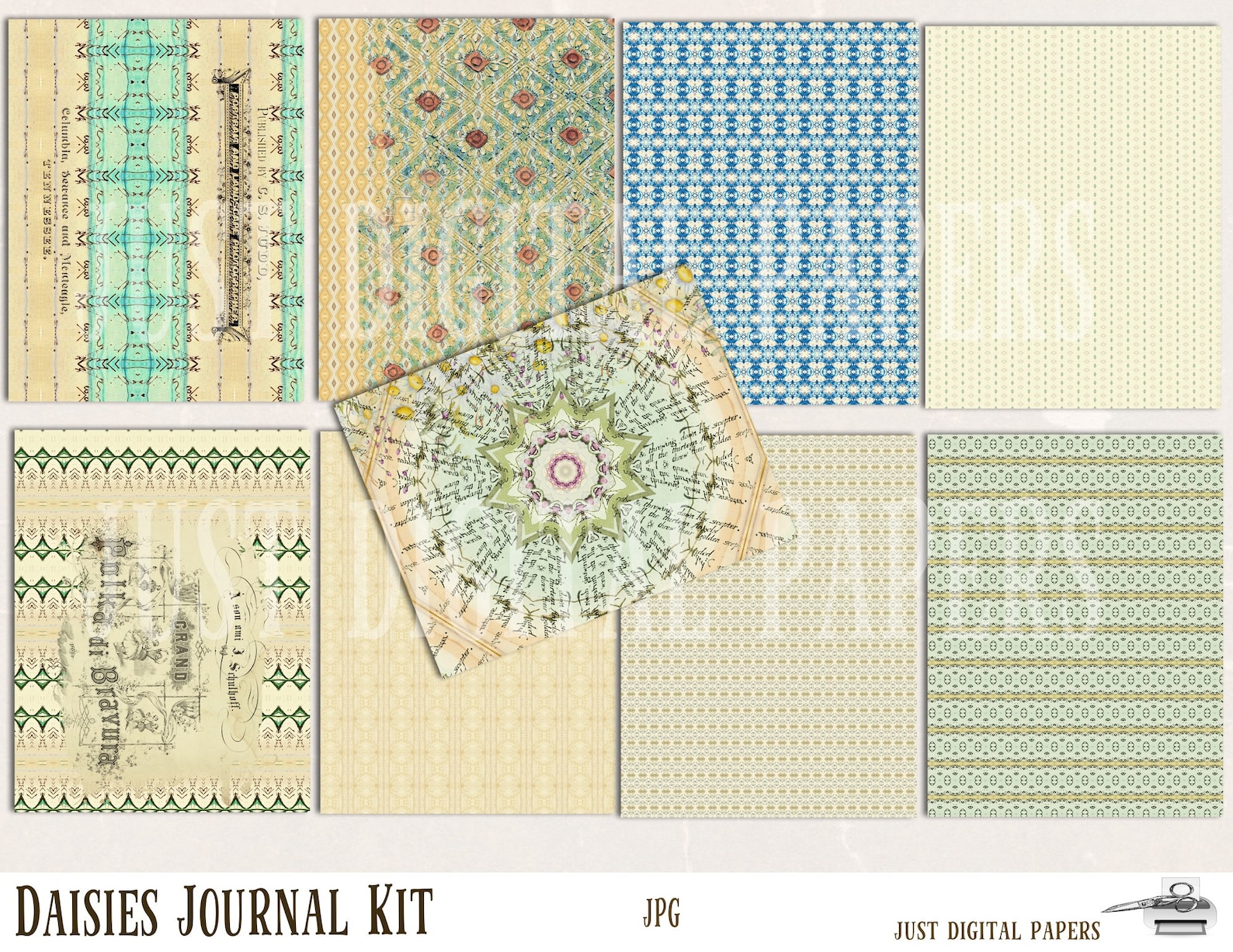 Daisy Journal Junk Journal Daisy Papers Ephemera Instant - Etsy