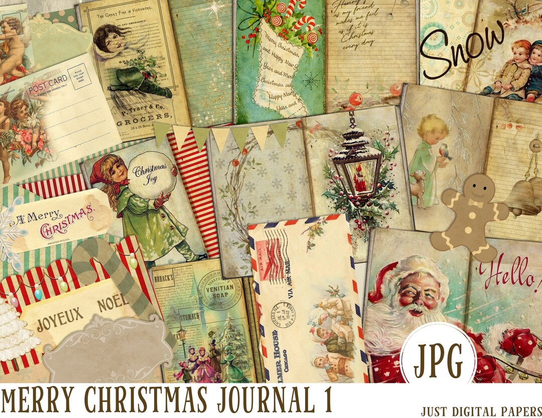 Printable, Christmas Journal, Christmas, Scrapbook, Digital, Printable ...