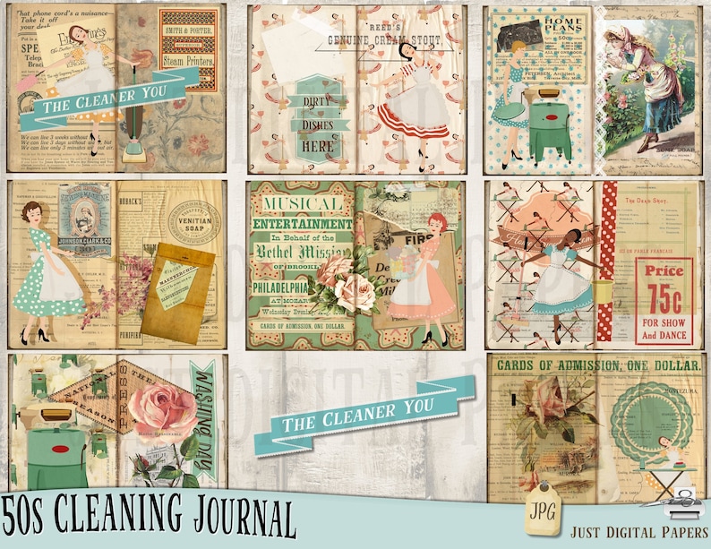 1950s Housework Journal: Retro Cleaning Ephemera New Home, 1950s ...