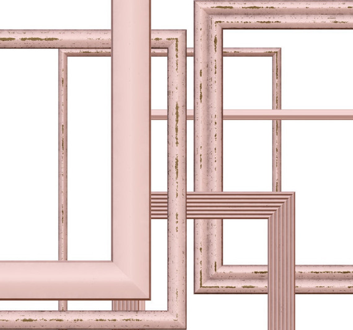Pink Wood Frames Digital Frames Psd Frames Scrapbook | Etsy Australia
