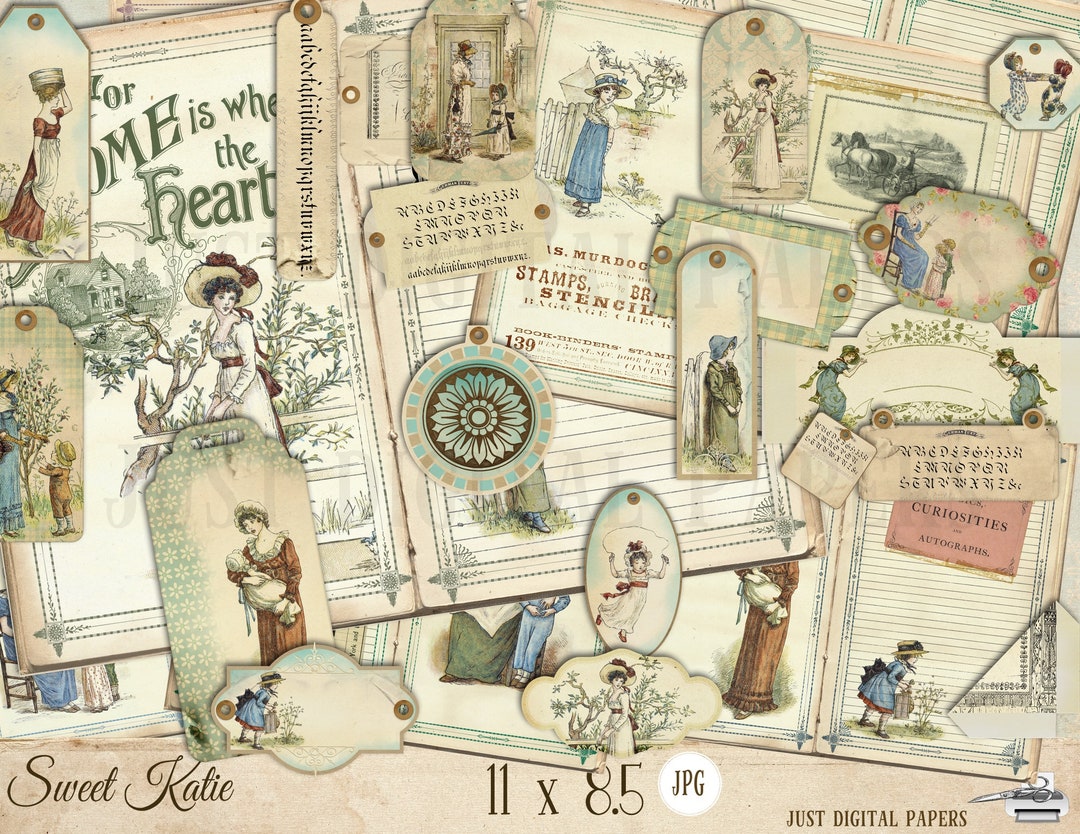 Printable Journal, Printable, Instant Download, Whimsy Journal, Vintage ...