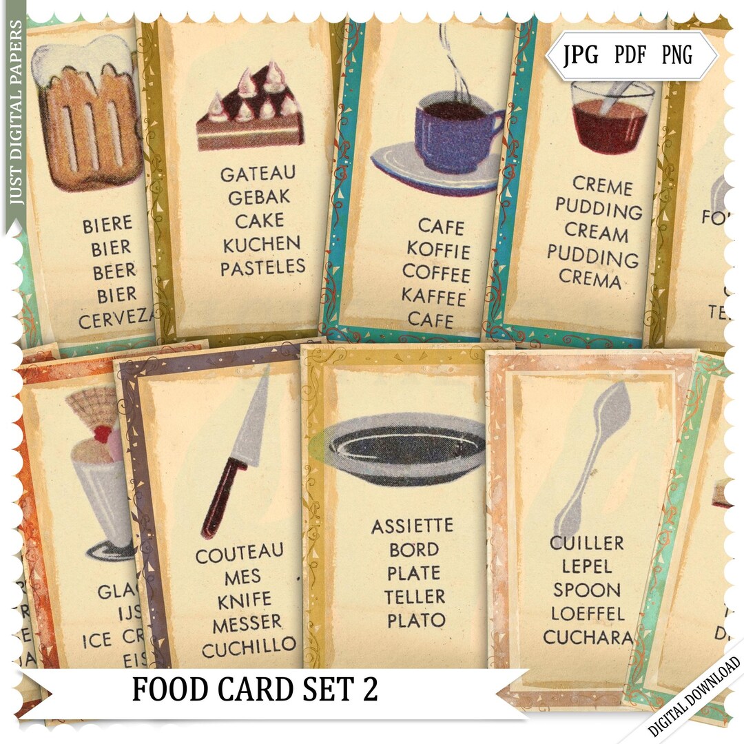 Food Cards, Food Labels, Recipe Journal, Kitchen Journal, Kitchen ...