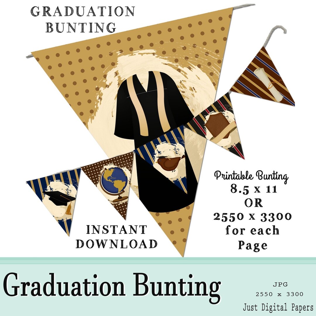 Graduation Bunting Printable Bunting Digital Bunting School - Etsy