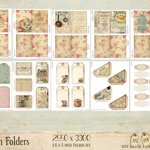 Tabbed Journal, Kitchen Tabbed Folder, Printable, Instant Download ...